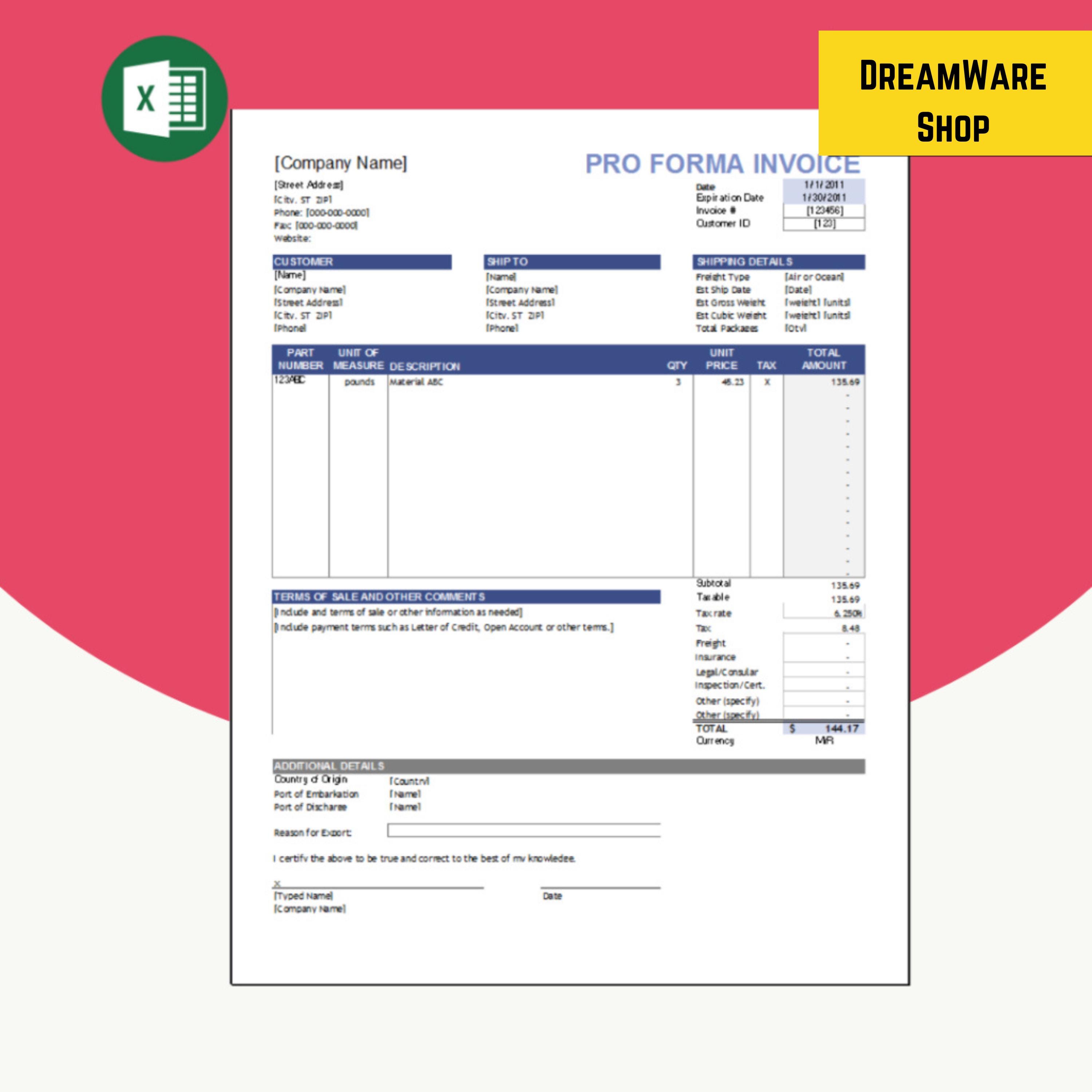 Invoice Receipt Template Billing Slip 10 in 1 Easy to Edit in Microsoft ...