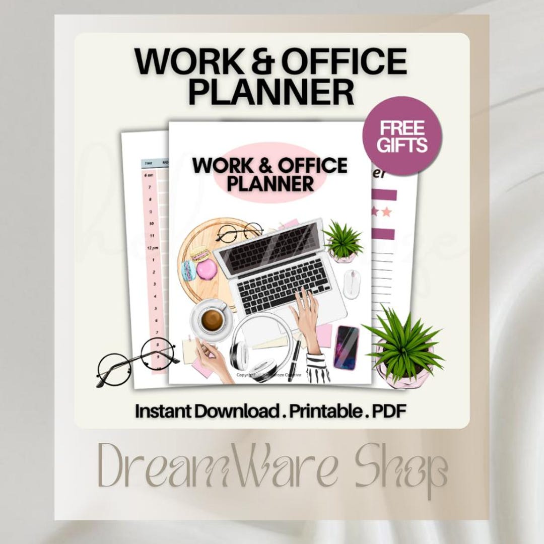 Work & Office Planner Printable PDF L Digital Executive Planner for ...