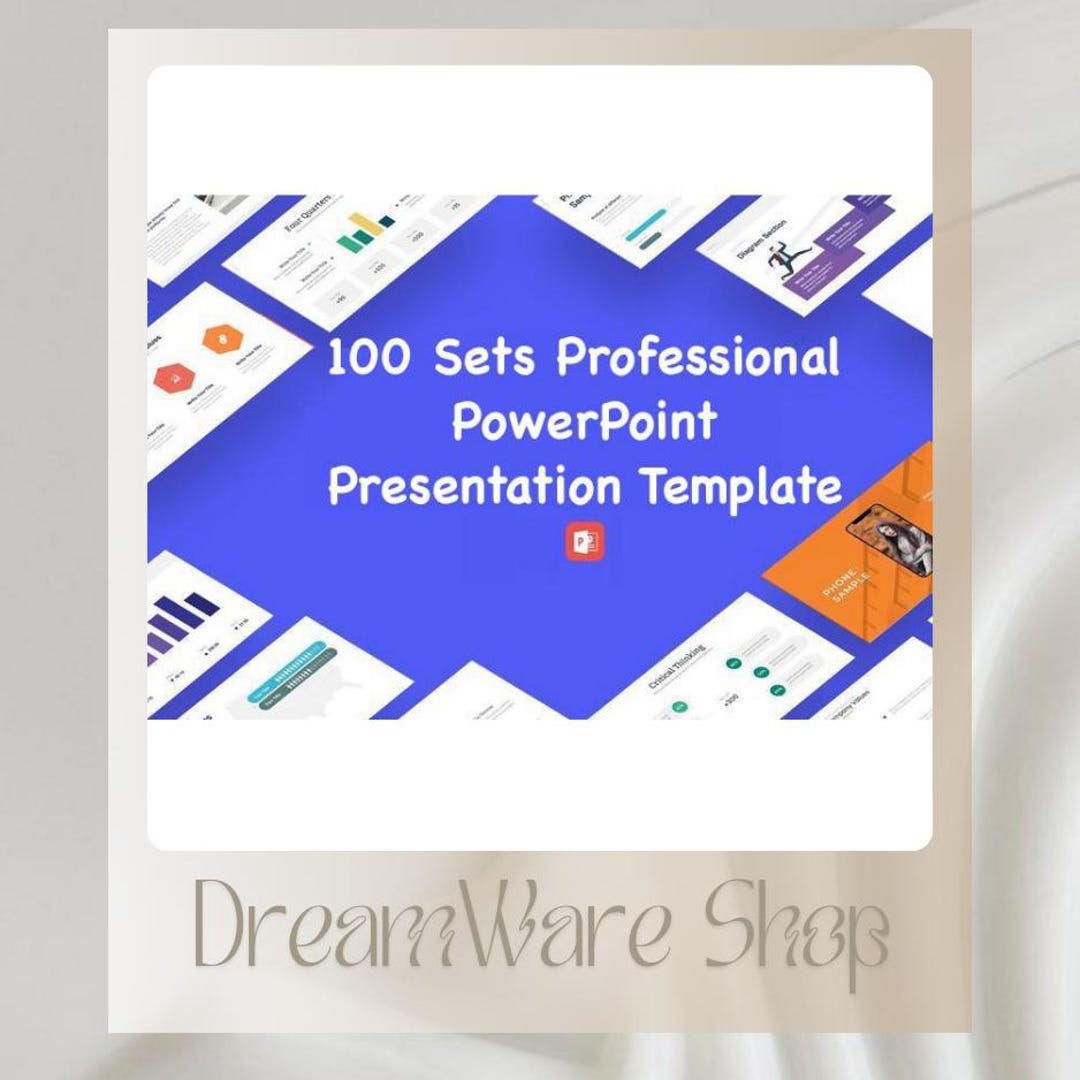100 Sets Professional Powerpoint Presentation Premium Slides Templates ...