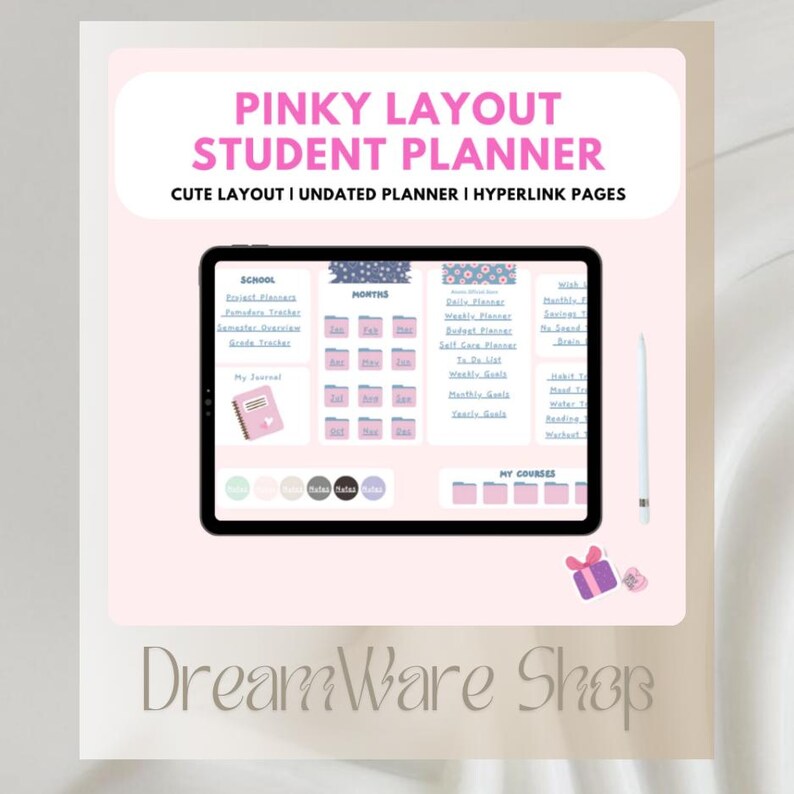 Pinky Layout Student Planner Printable A4 Size Budget Planner, To-do ...