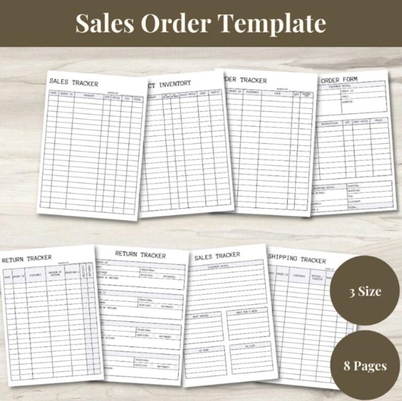 Sales Order Tracker Template Order, Sales, Return, Product Inventory ...