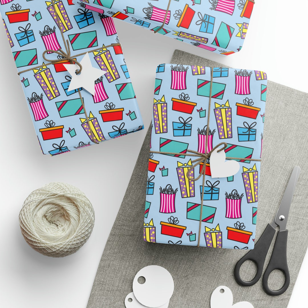 Hand-drawn Colorful Presents Wrapping Paper: Gift Wrap for Any Occasion ...