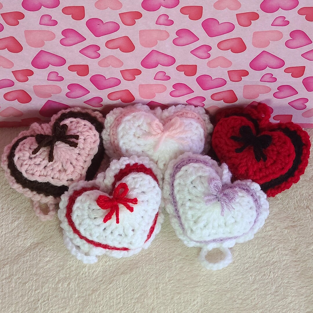 Heart Shaped Bag Charm, Handmade Plushie, Coquette Style Bag Accessory ...