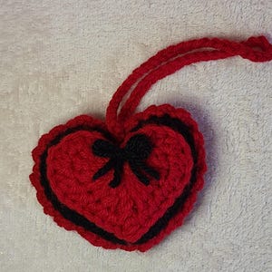 Heart Shaped Bag Charm, Handmade Plushie, Coquette Style Bag Accessory ...