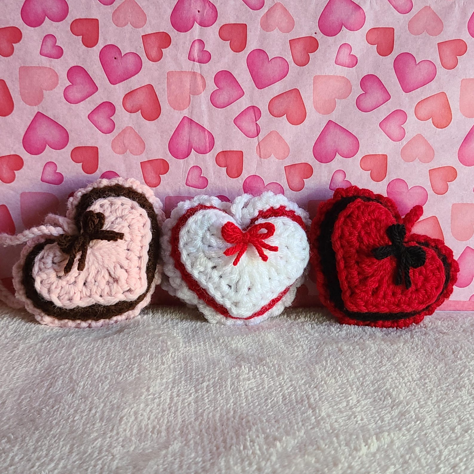 Heart Shaped Bag Charm, Handmade Plushie, Coquette Style Bag Accessory ...