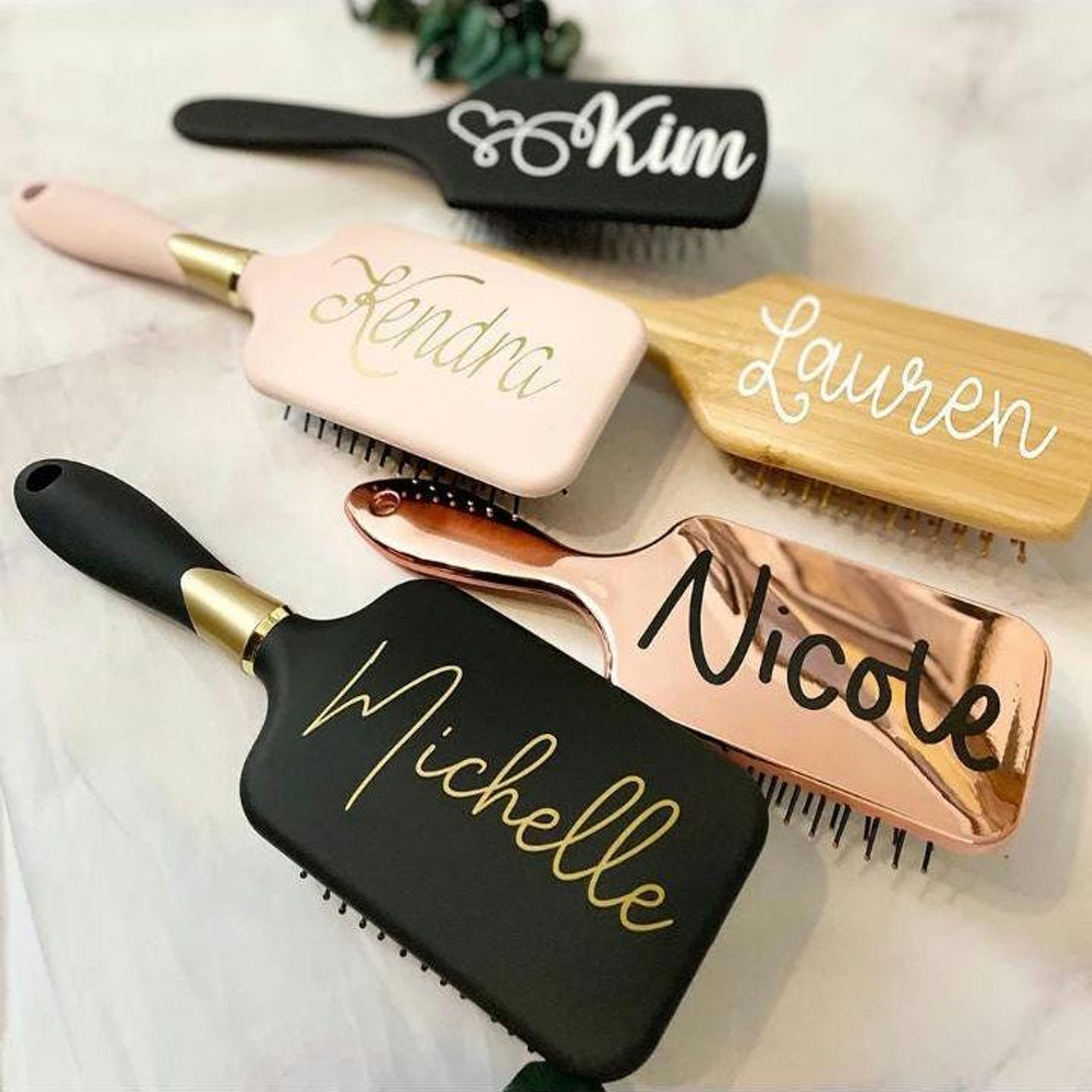 Personalized Hair Brush - Custom Bridesmaid Gift, Bride Wedding Gift ...