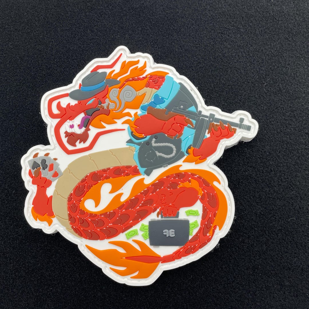 Aces Long Tactical Dragon Tommy Gun PVC Morale Patch Glow - Etsy