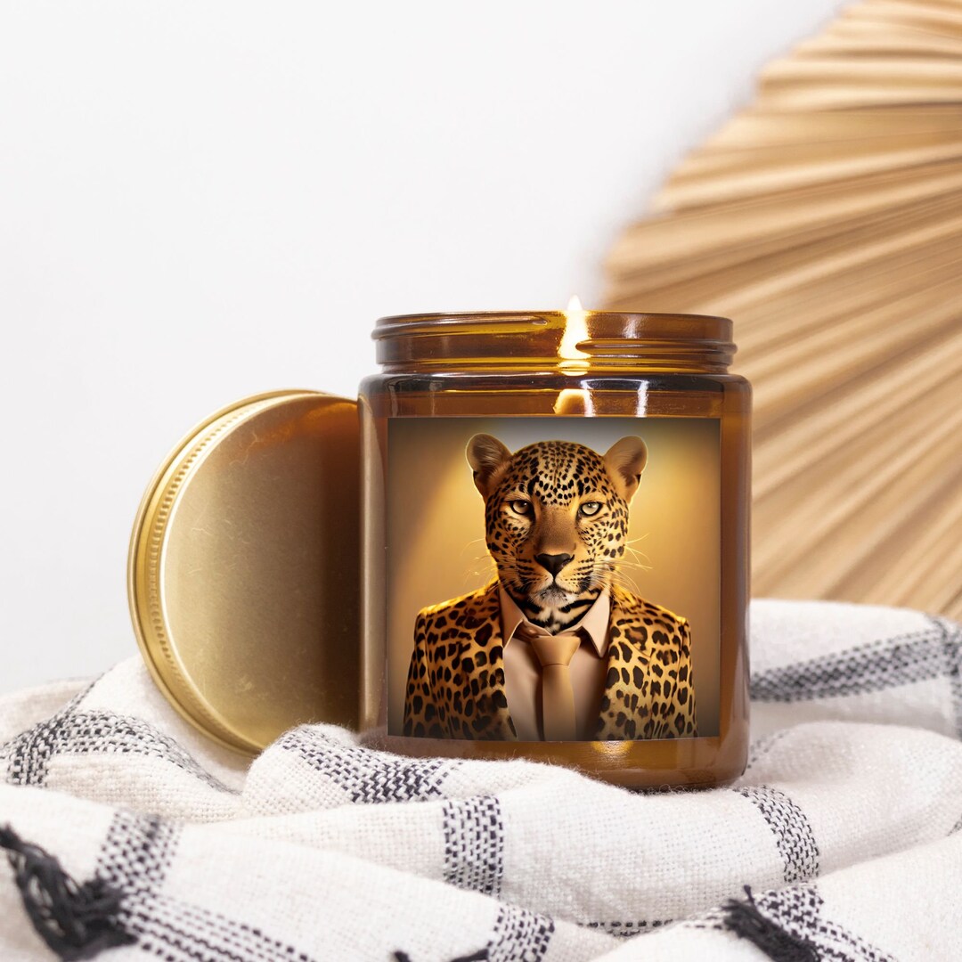 Safari Elegance Leopard Candle - 9oz - Etsy