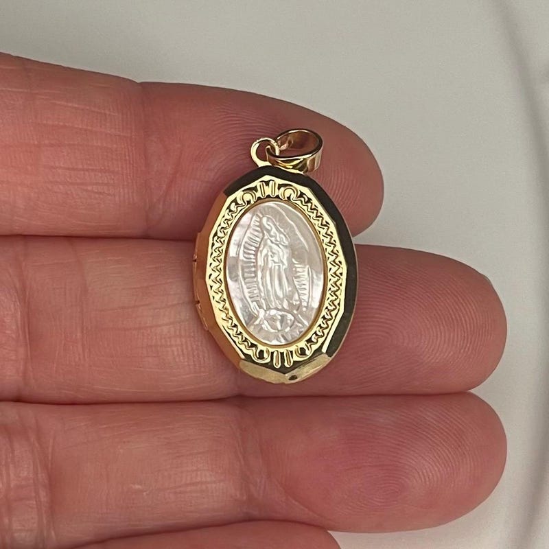 Virgin Mary Locket - Etsy