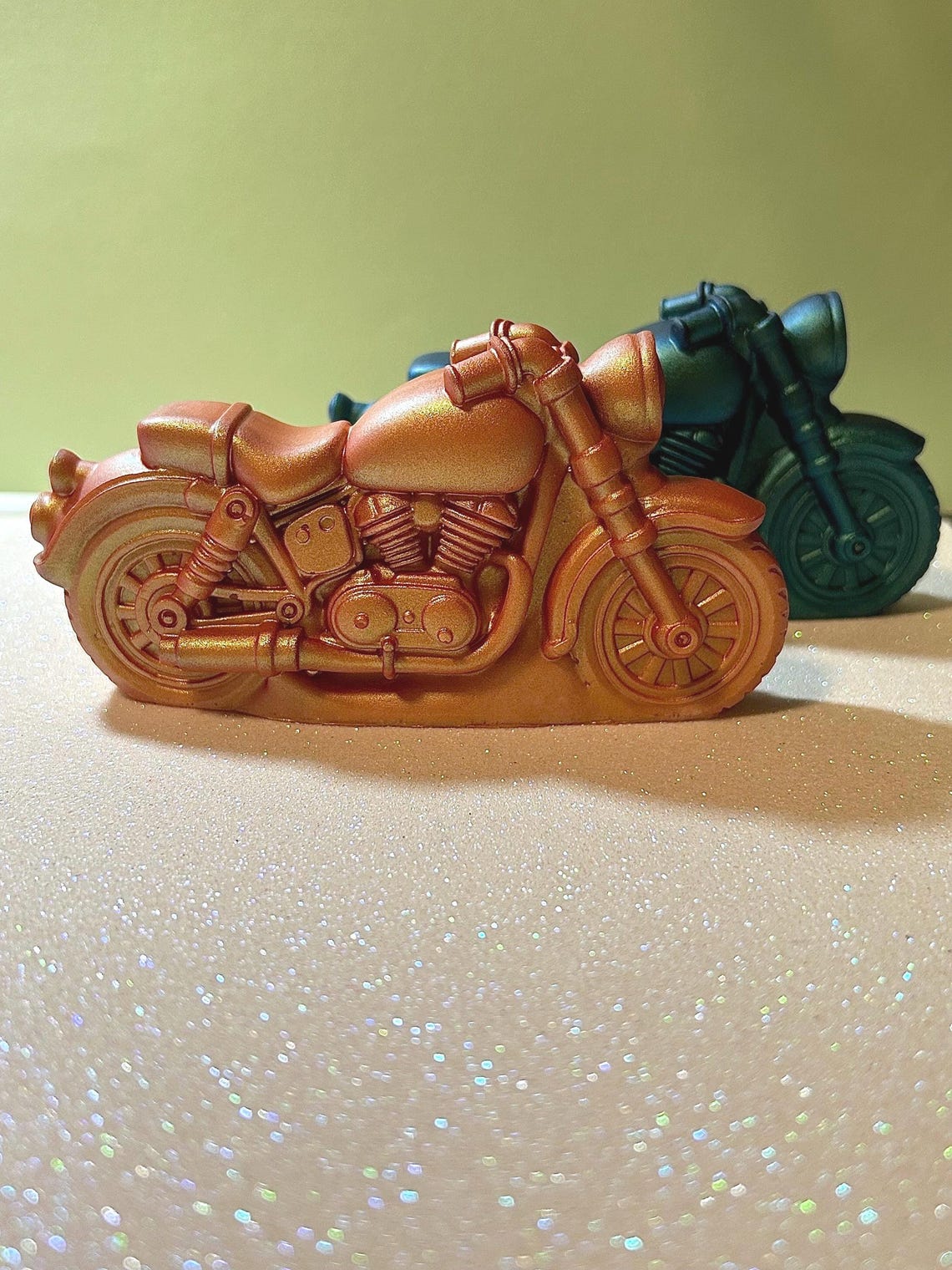 Resin MOTORCYCLE Epoxy Handmade Figurine Art Craft Accessory Decor ...