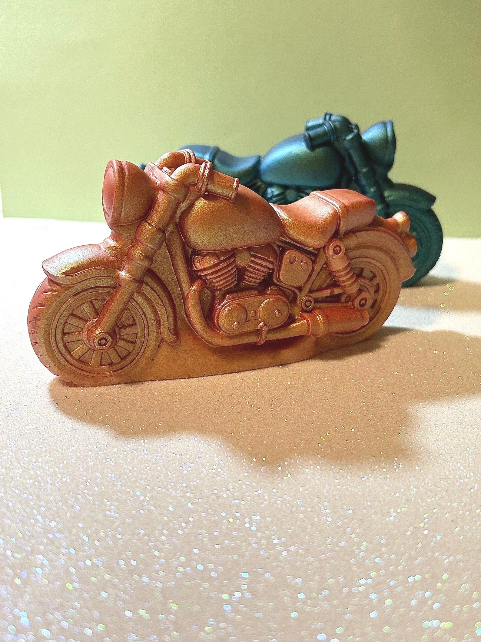Resin MOTORCYCLE Epoxy Handmade Figurine Art Craft Accessory Decor ...