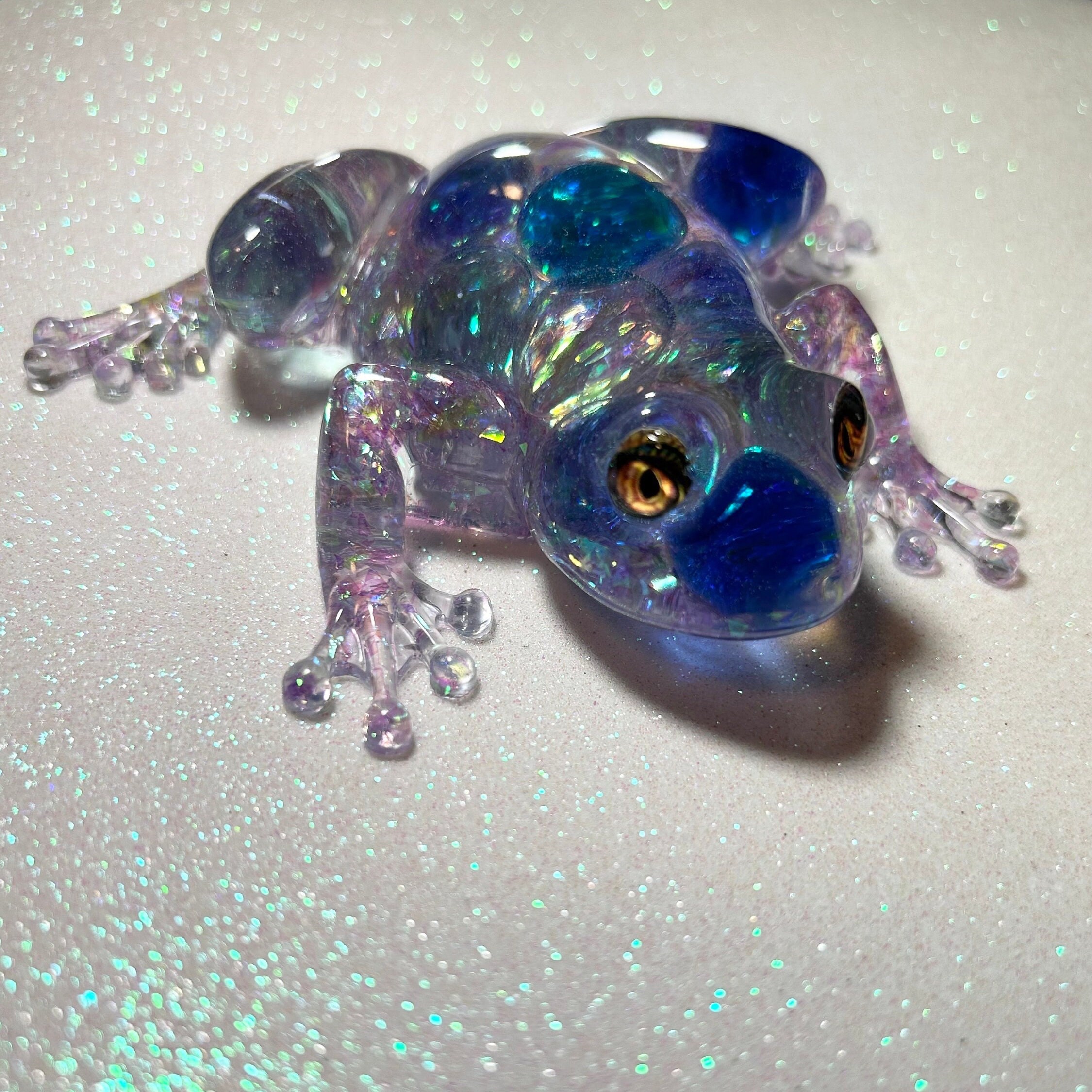 MARBLES the FROG Resin Epoxy Resin Handmade Figurine Art Craft ...