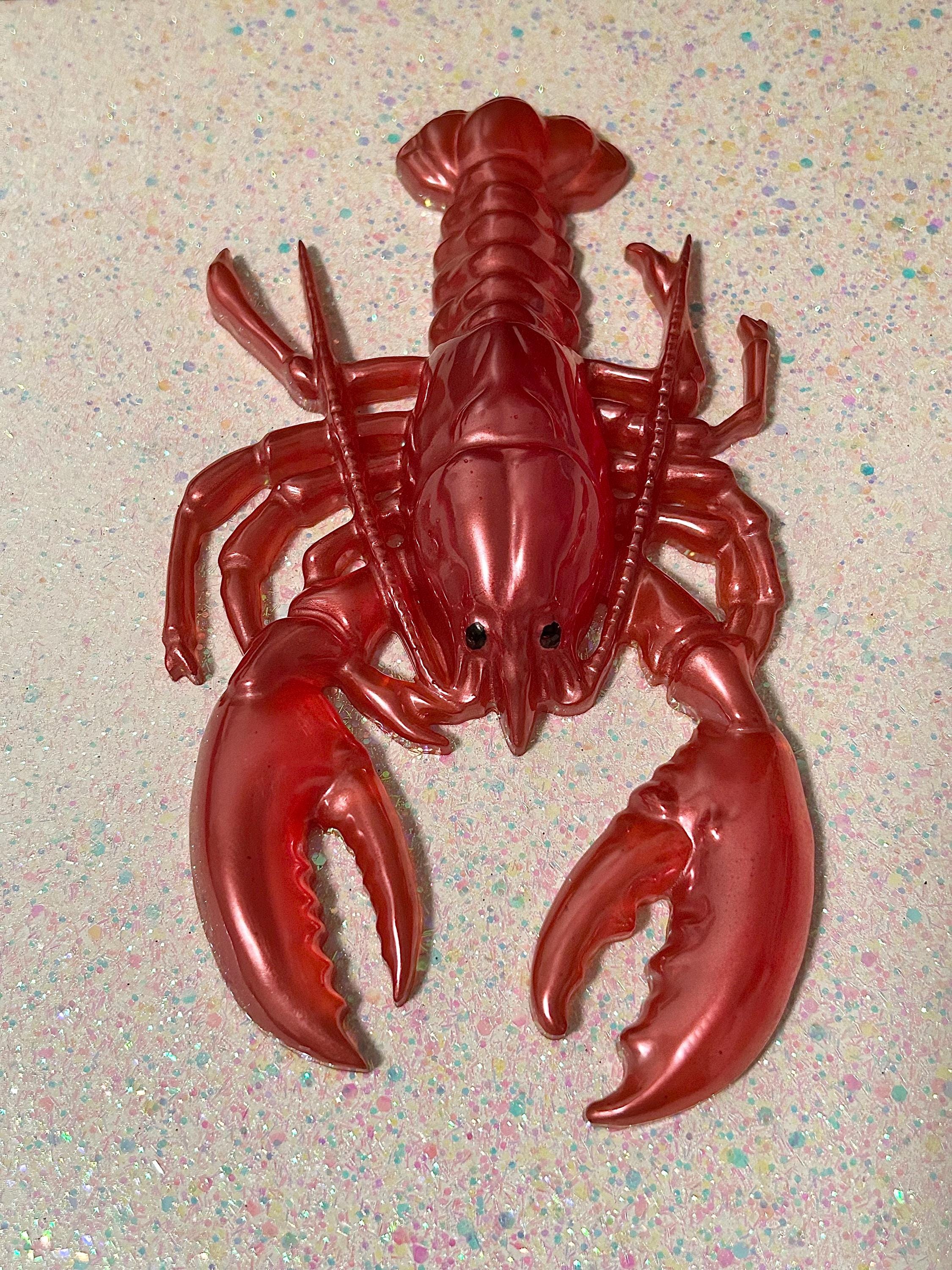 BETSY the Red LOBSTER Resin Red Lobster Epoxy Handmade Figurine Art ...
