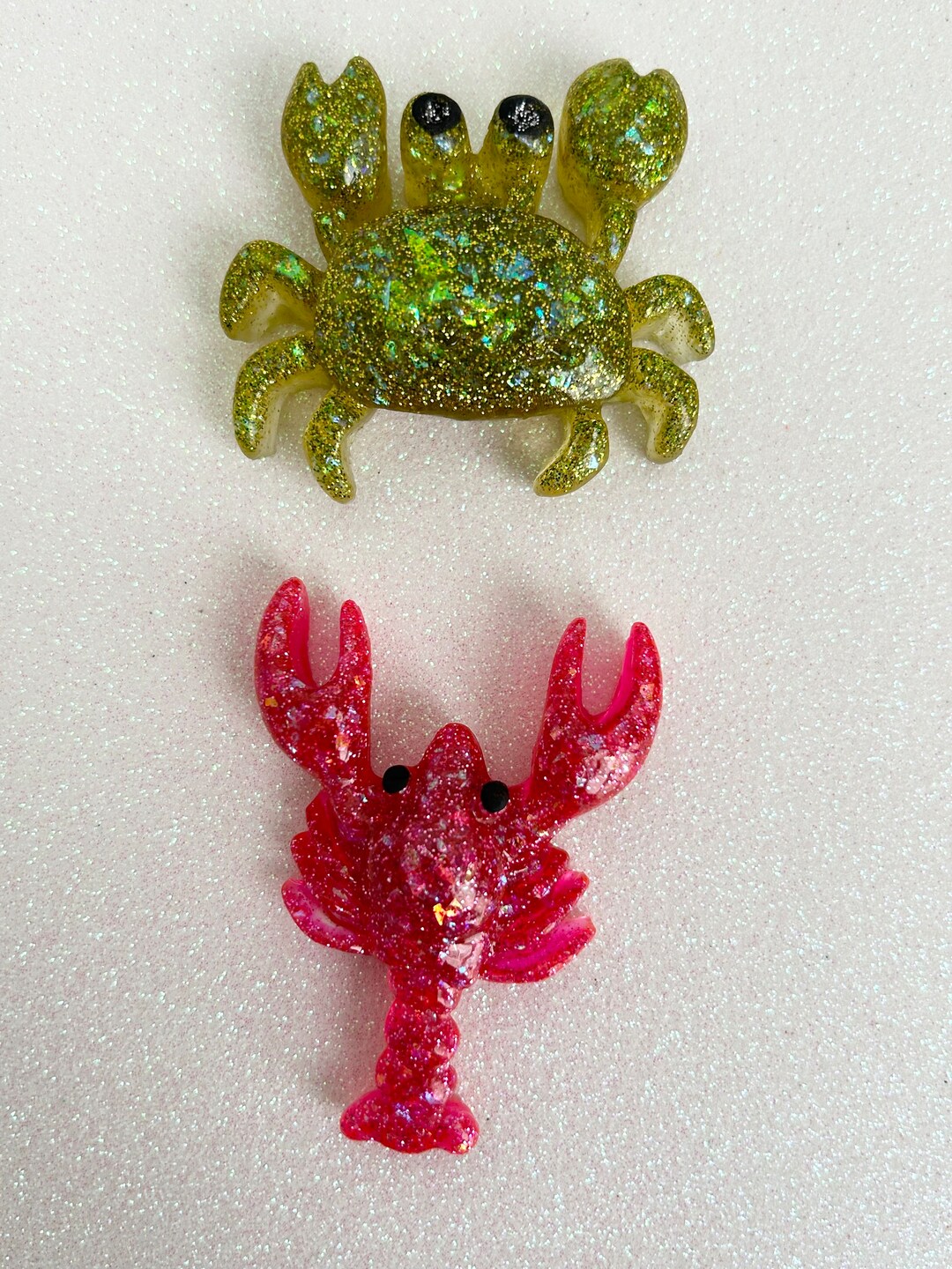 Sebastian the Crab and Lucy the Lobster Resin MAGNETS Set of 2 Epoxy ...
