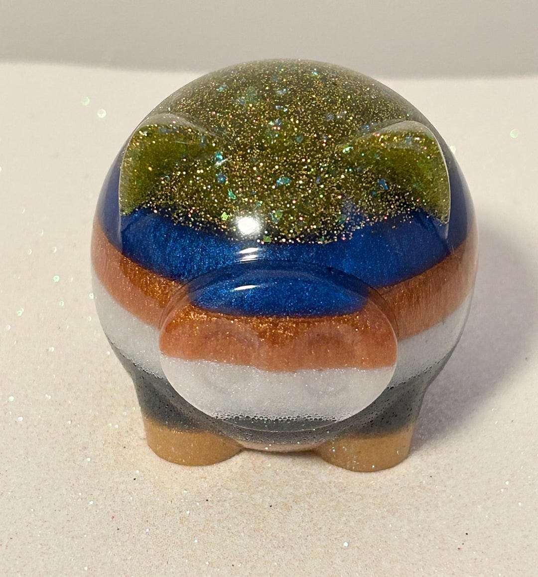 One of a Kind Resin PIG Multi Layered Resin Piggy Epoxy Handmade ...