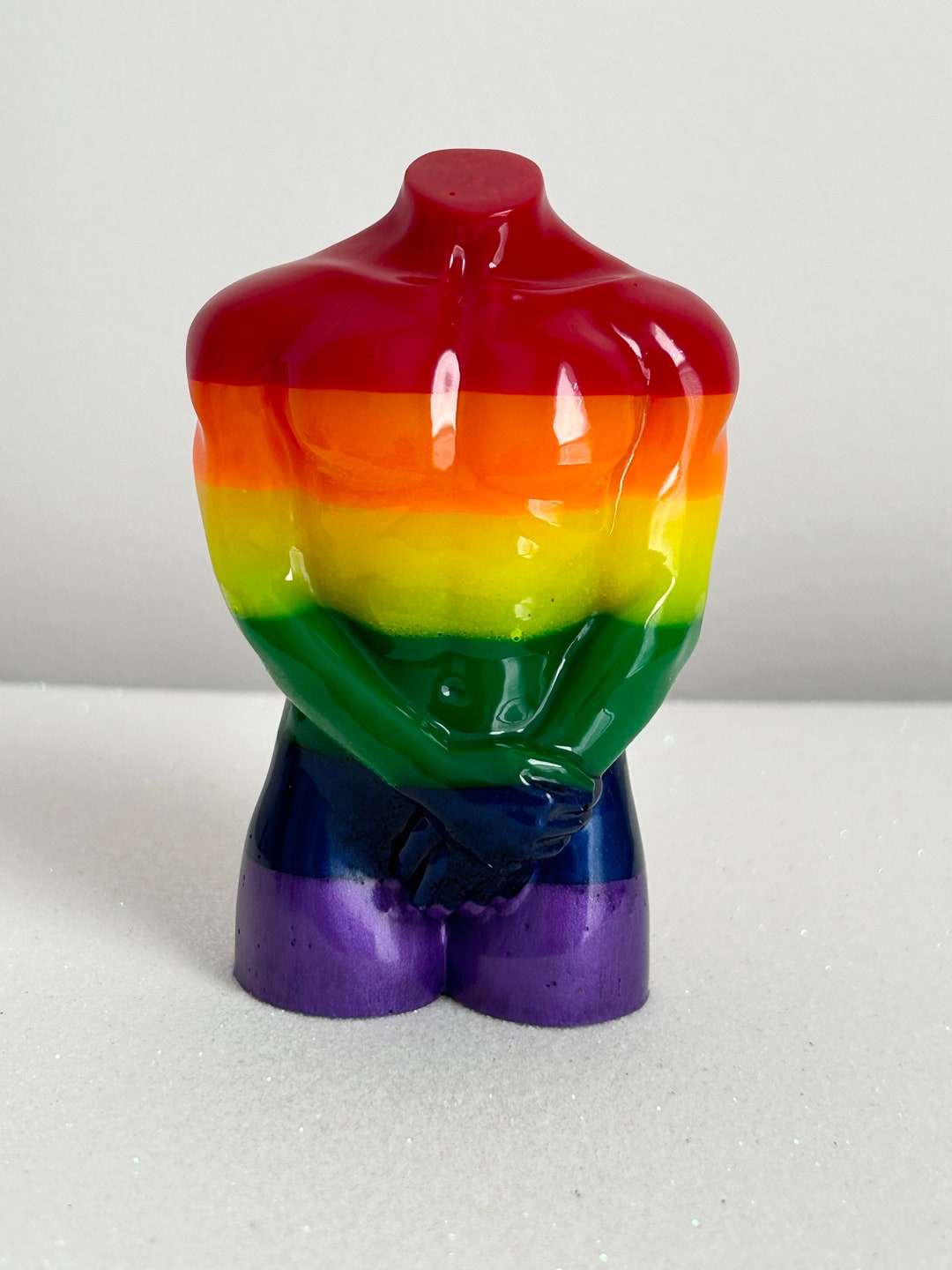 Resin PRIDE Man Figurine Epoxy Handmade Male Body Art Home Office Decor ...