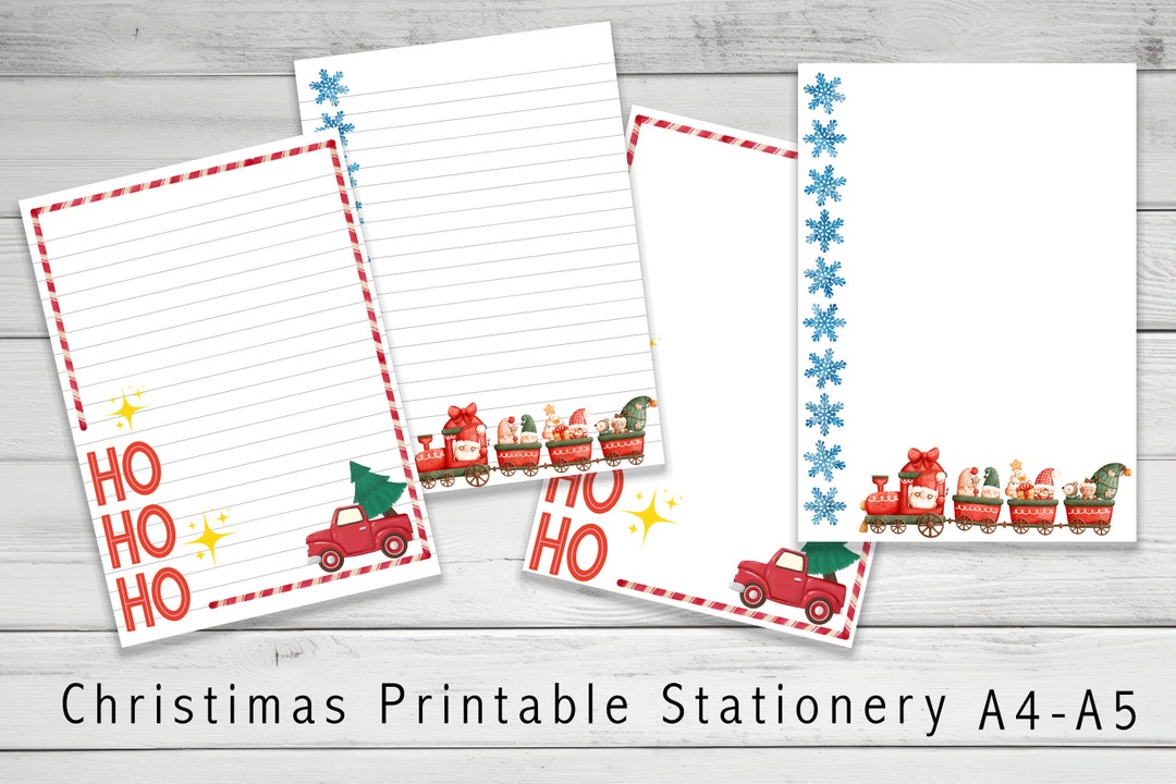 PRINTABLE Christmas Writing Papers Journal Papers Scrapbook - Etsy