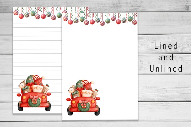 PRINTABLE Stationery Writing Paper, Christmas Letter Writing Papers ...