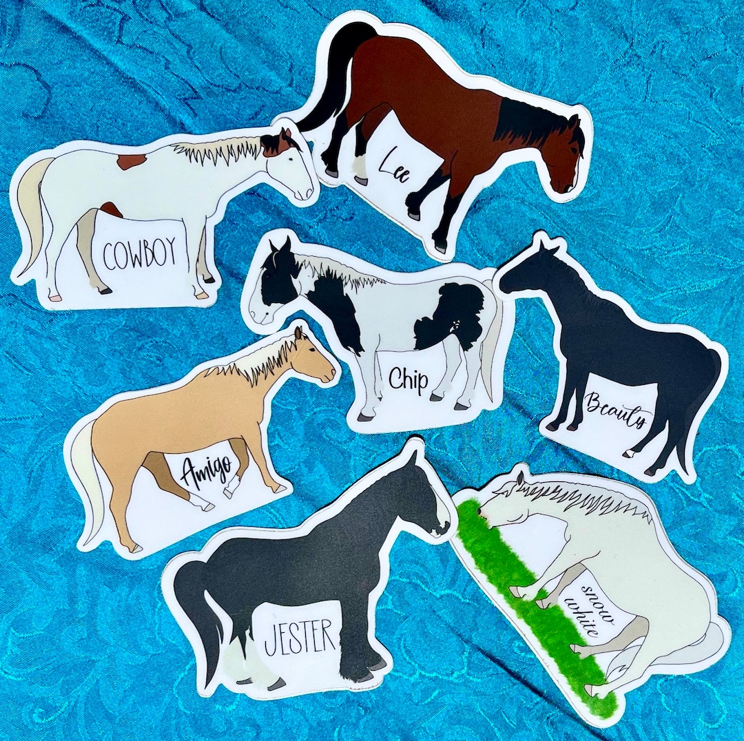 Custom Horse Stickers - Etsy