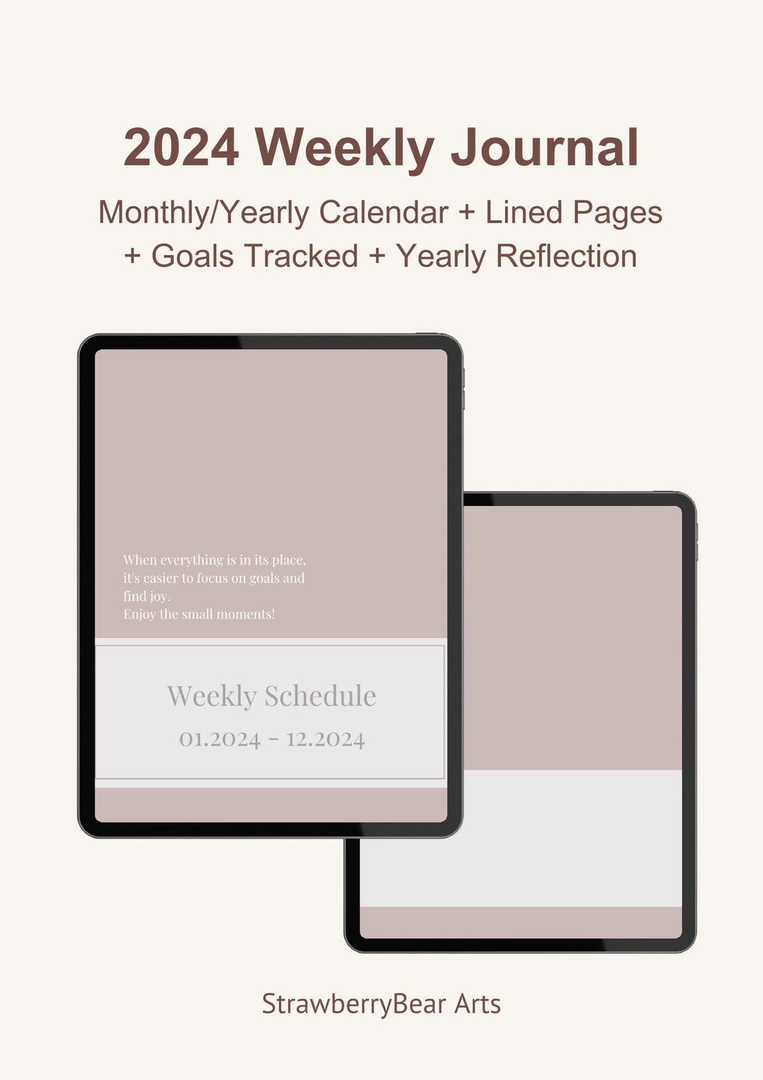 2024 Journal, Digital Planner, 2024 Planner, Guided Journal, Wellness ...