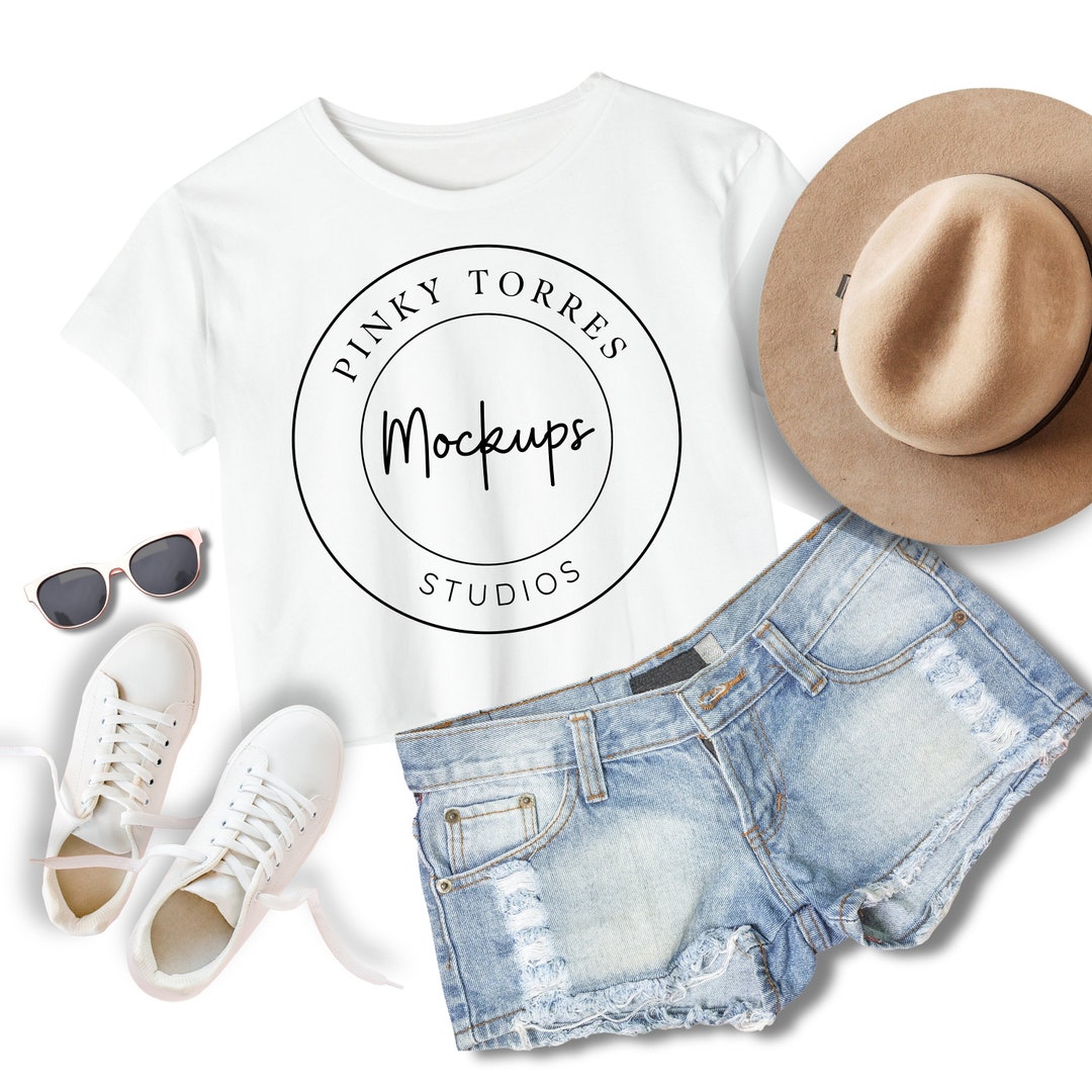 Next Level 5080 White Crop Top Mockup, Crop Top Mockup, Summer Style ...