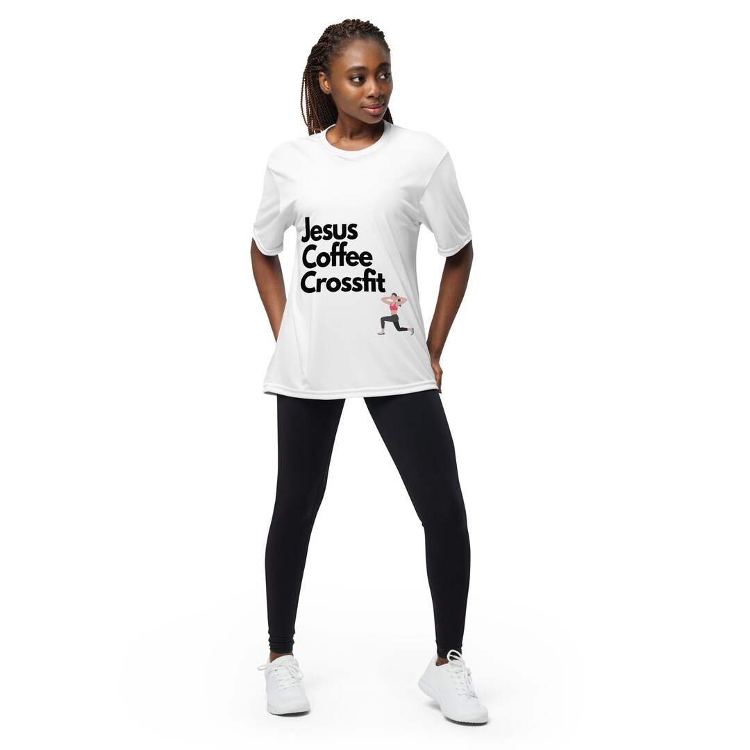Jesus Coffee Crossfit T-shirt, Funny Gym T-shirt, Gifts for Her, Active ...