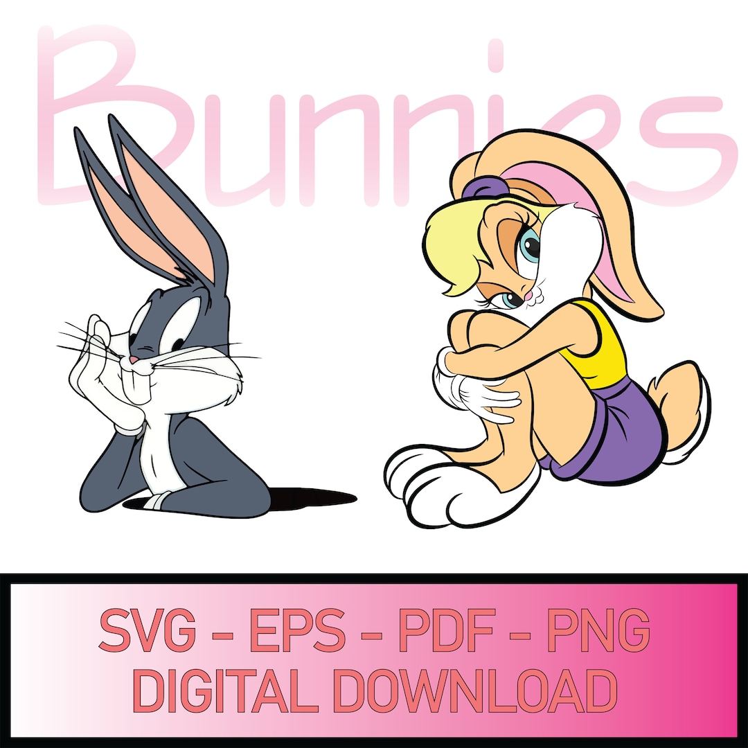 Bunny Svg Png Eps Pdf Buggs Bunny Svg Wing Pdf Laser - Etsy
