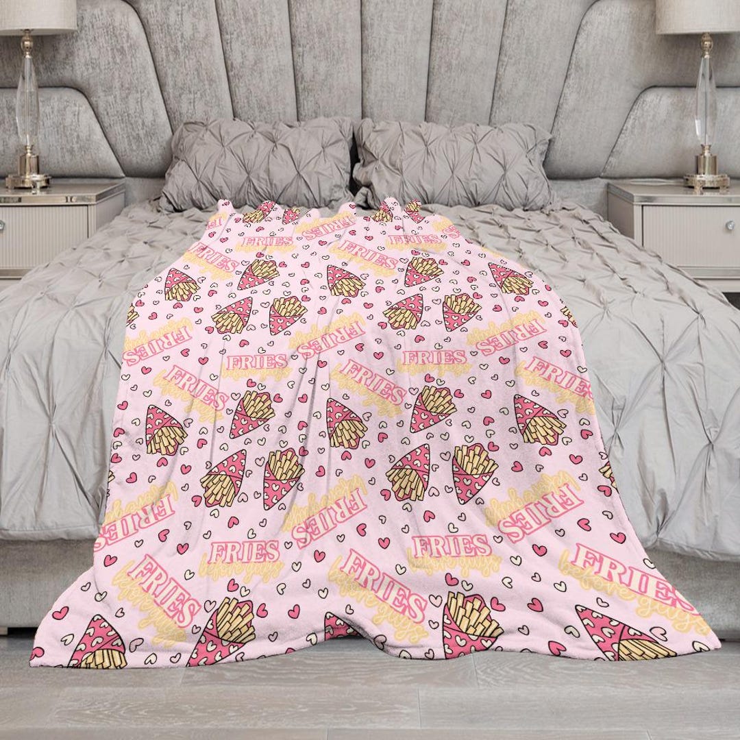 Pink, Fries Before Guys, Funny Sayings, Childrens Blankets - Etsy