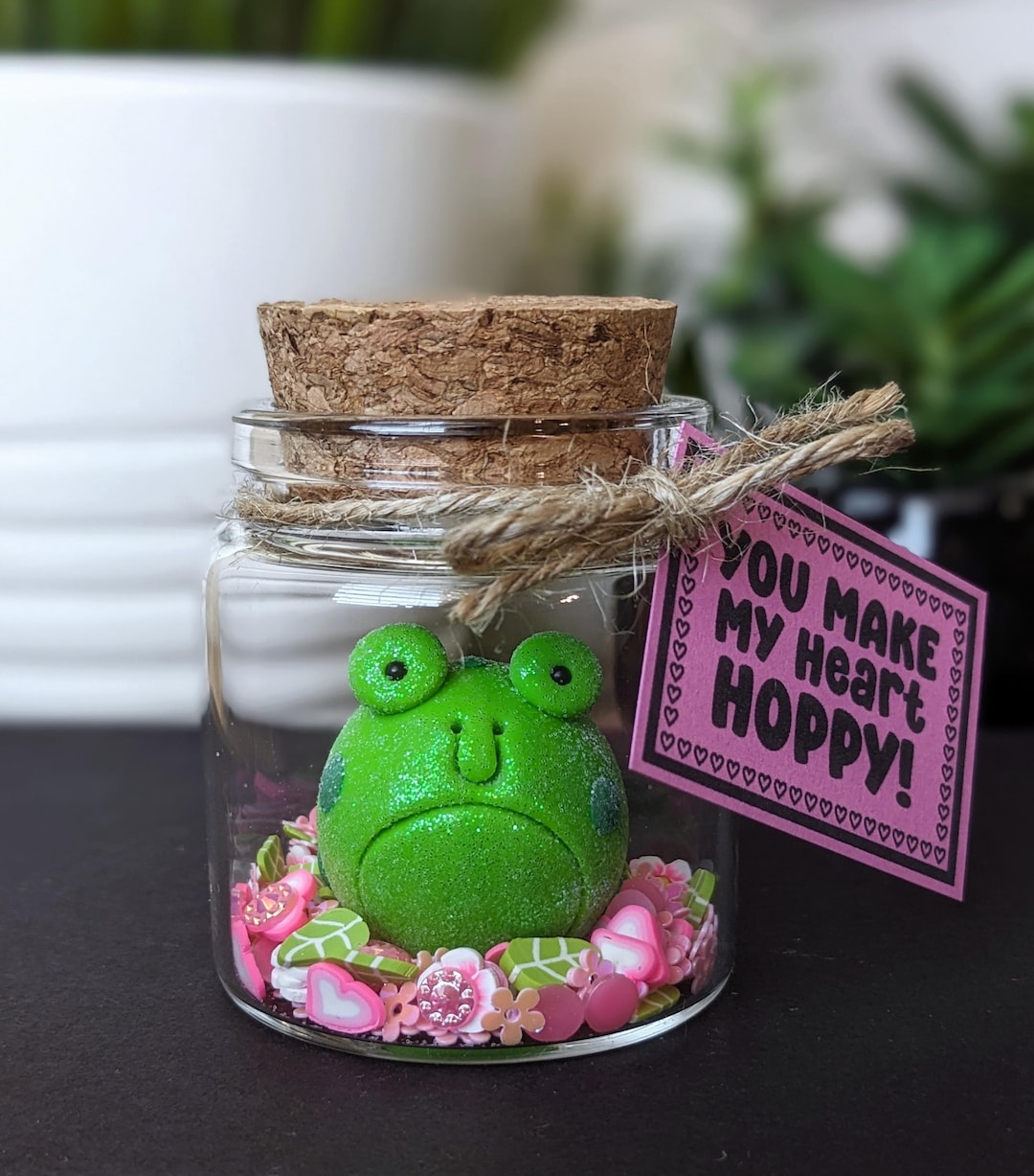 Emotional Support Frog Desk Pet: You Make Me Hoppy Novelty Gift - Etsy