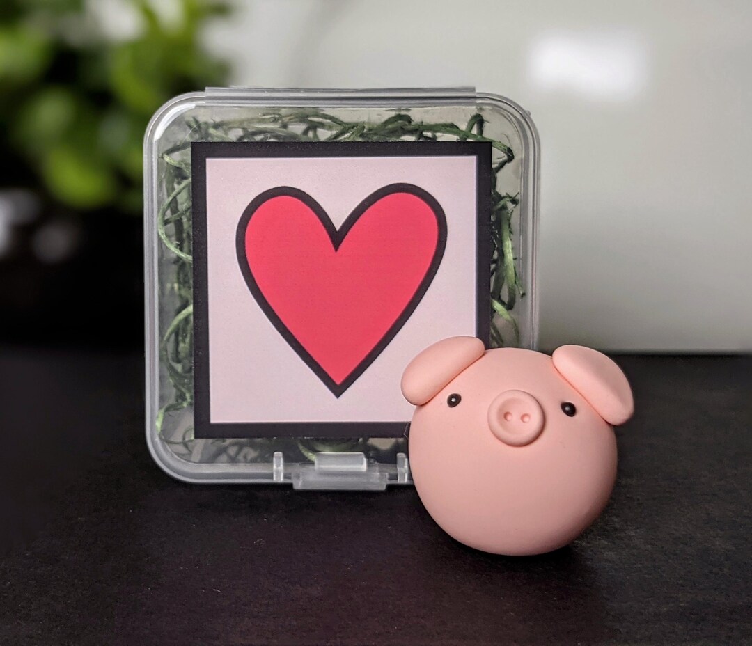 Polymer Clay Pig Desk Pet: "sending Hogs and Kisses!" Gift - Etsy