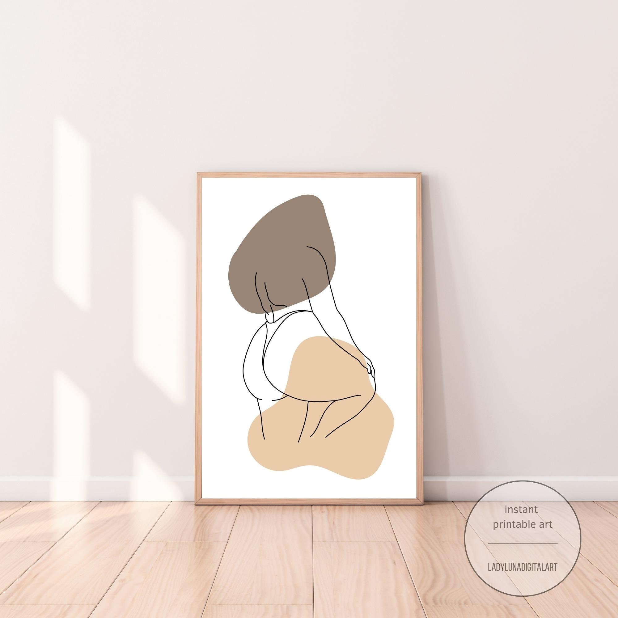 Naked Woman Body Line Art Print Female Body Poster Woman - Etsy