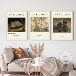 Vincent Van Gogh Poster, Van Gogh Prints Set of 3, Museum Exhibition ...