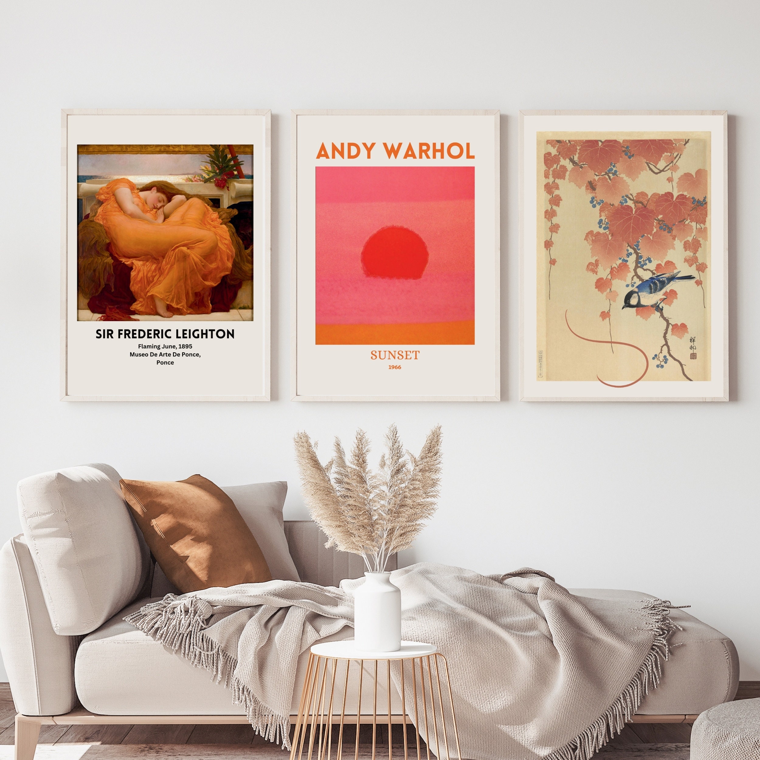 Gallery Wall Art Set of 6 Prints,andy Warhol Poster,yayoi Kusama Poster ...