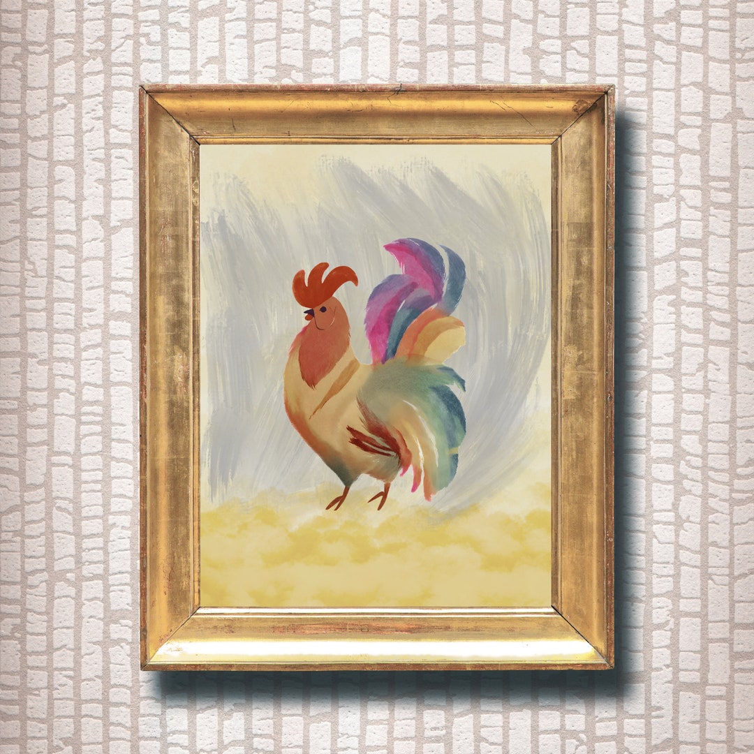 Flamboyant Rooster | Rooster Painting, Rooster Art, Rooster Print ...