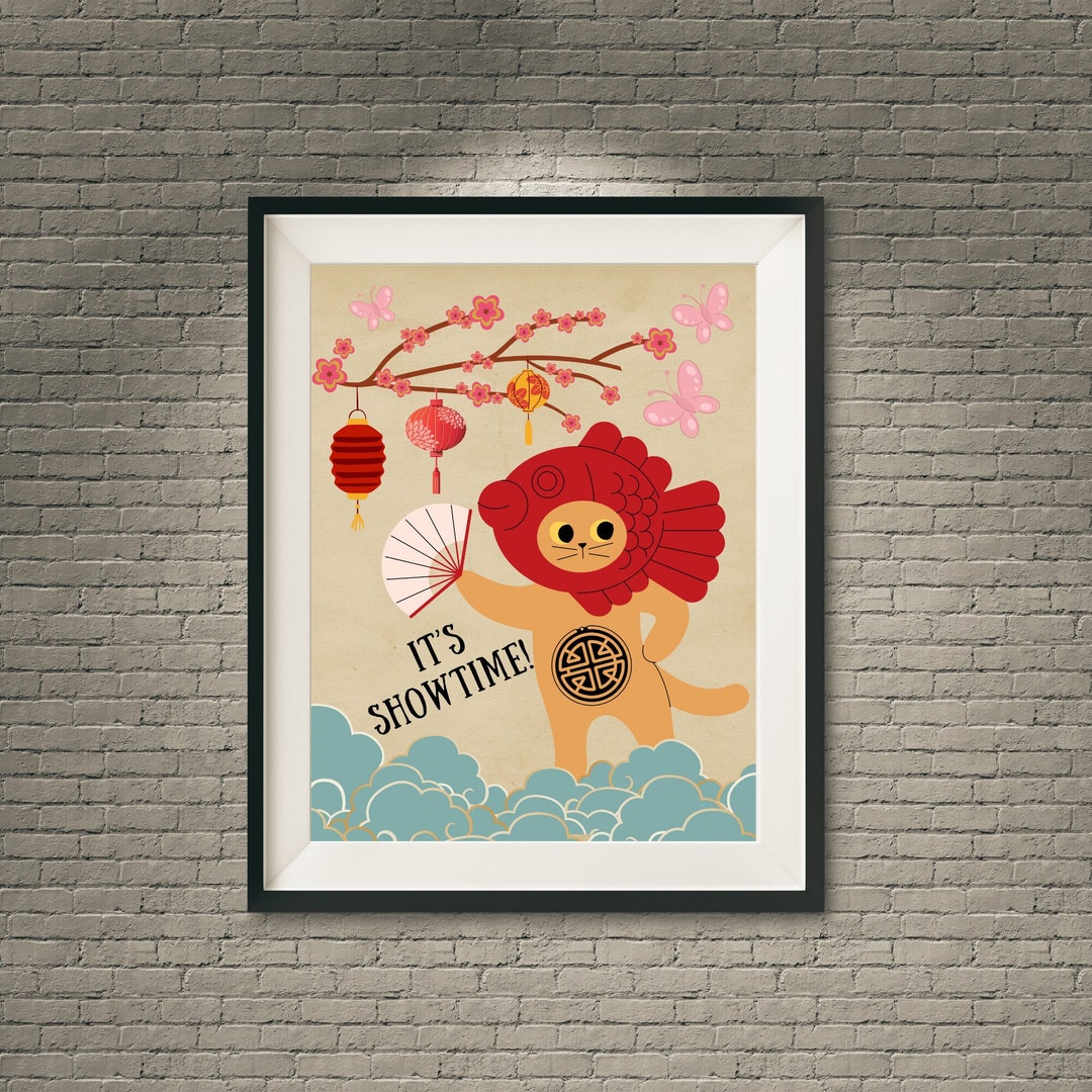 It's Showtime Kitty | Cat Art, Fish Head, Fish Art, Plum Blossom ...
