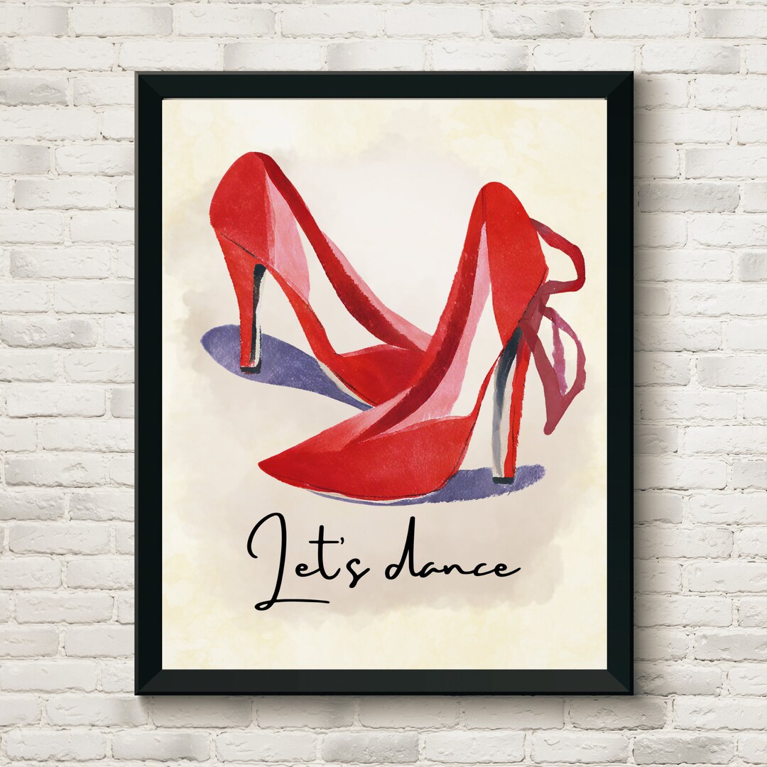 Let's Dance | Red Shoes Aesthetic, Quirky Art, Red Shoes, Red Heels ...