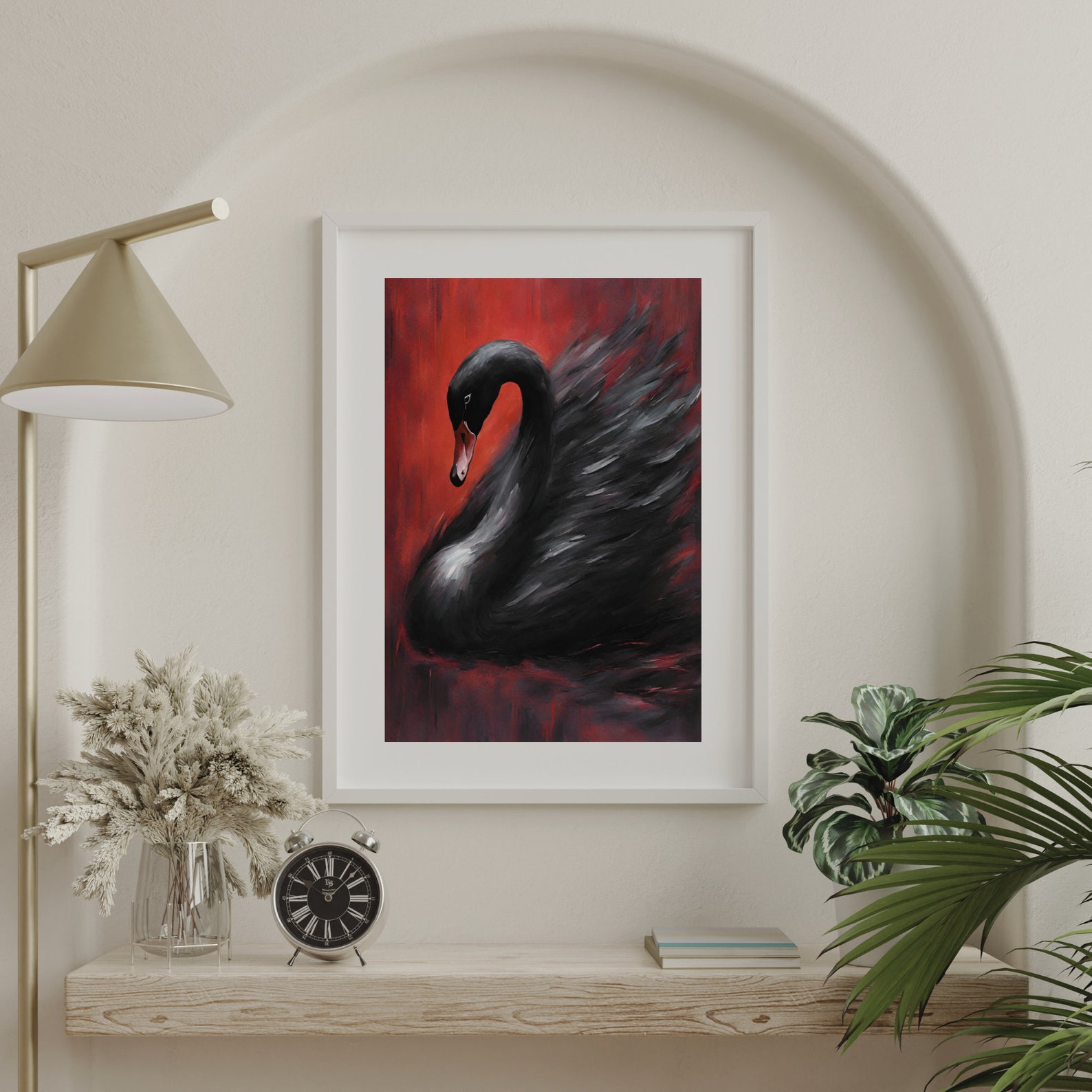 Sable Serenity | Black Swan Painting, Black Swan Print, Black Swan Art ...