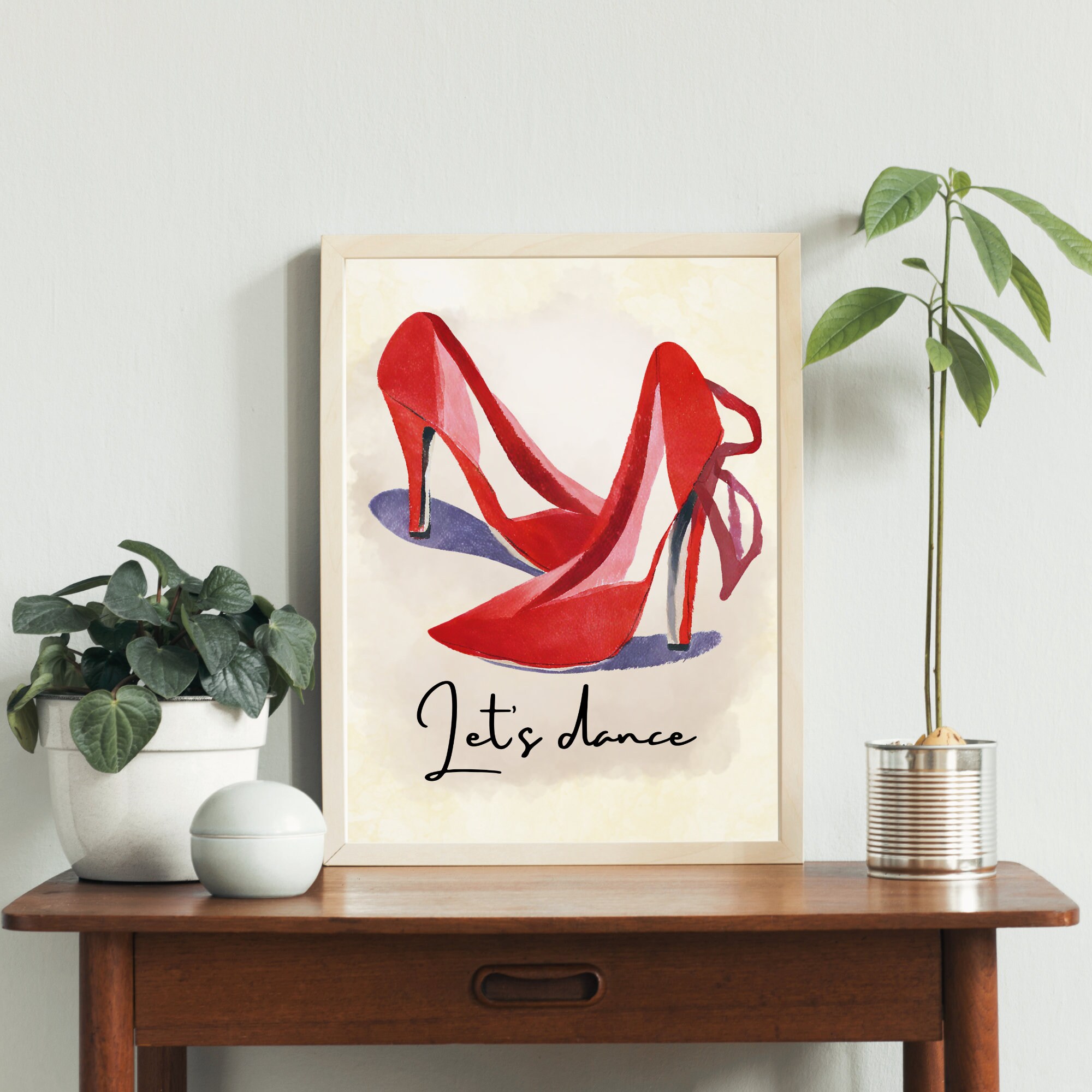 Let's Dance | Red Shoes Aesthetic, Quirky Art, Red Shoes, Red Heels ...