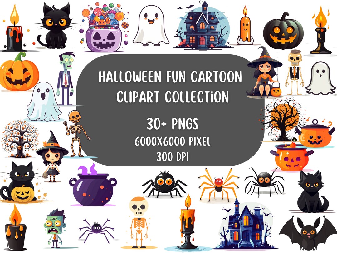 Instant Download 30 Png Clipart Files Spooky Ghosts Halloween Clipart ...