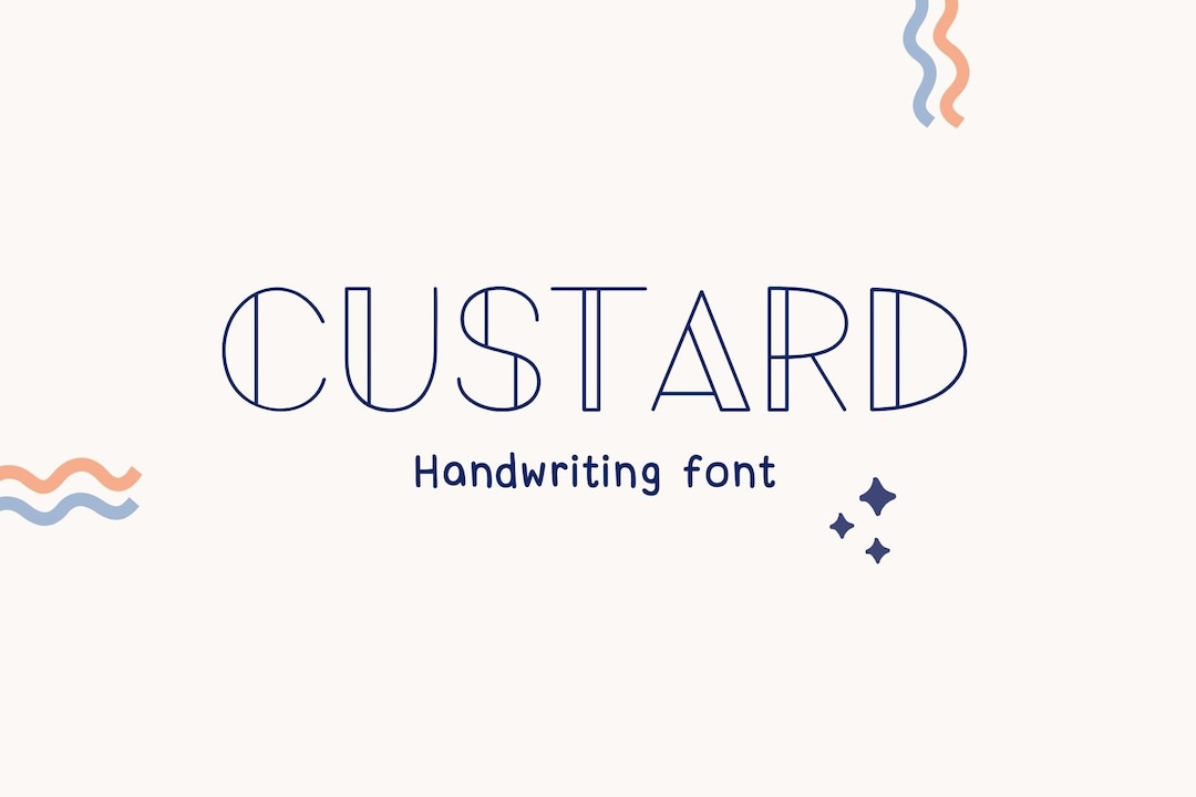 Custard Font, Font Handwritten, Font for Ipad, Goodnotes Font, Planner ...
