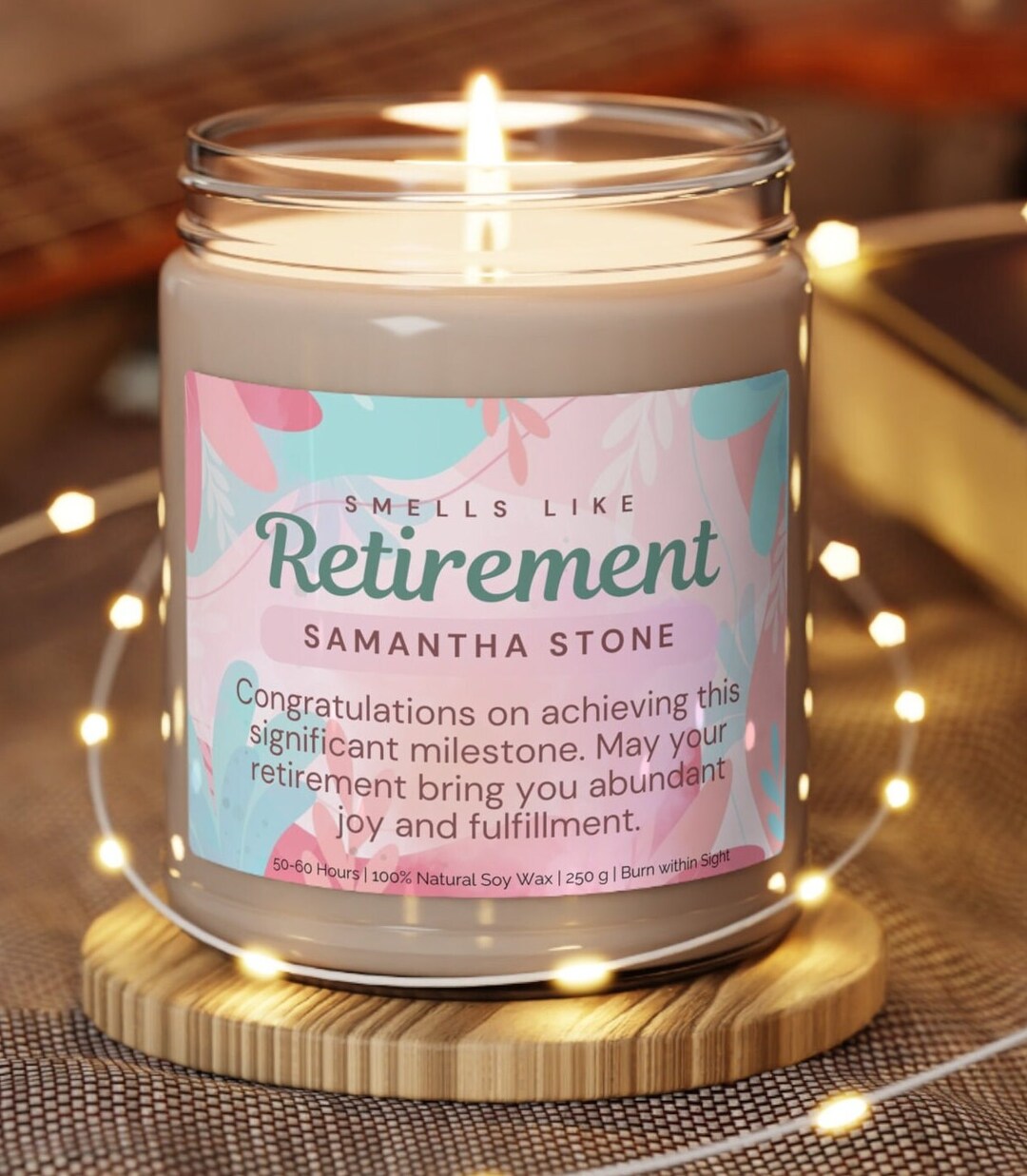 Smells Like Retirement, Personalized Candle, Retirement Candle ...