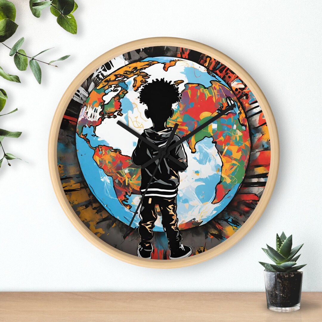 Create Your Clock, African Clock, Unique Home Decor, Black Student Gift ...
