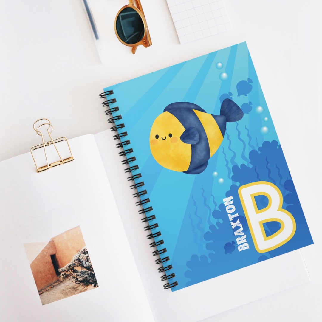 Kid Fish Notebook, Personalized Notebook for Kids Back to School ...