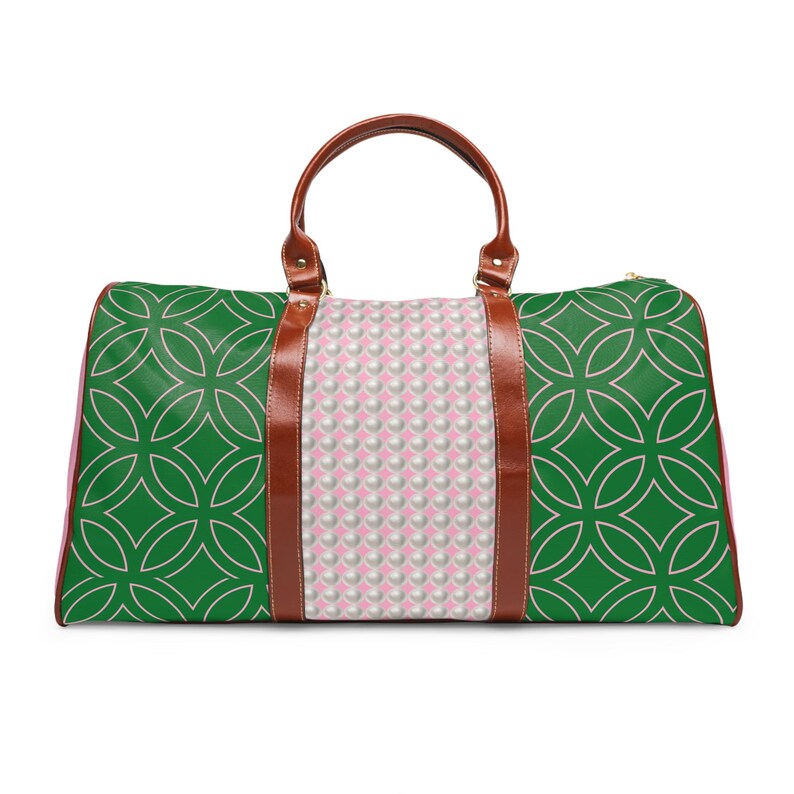 Viral Pearlified AKA Inspired Personalized Duffle Bag | Pink & Green ...