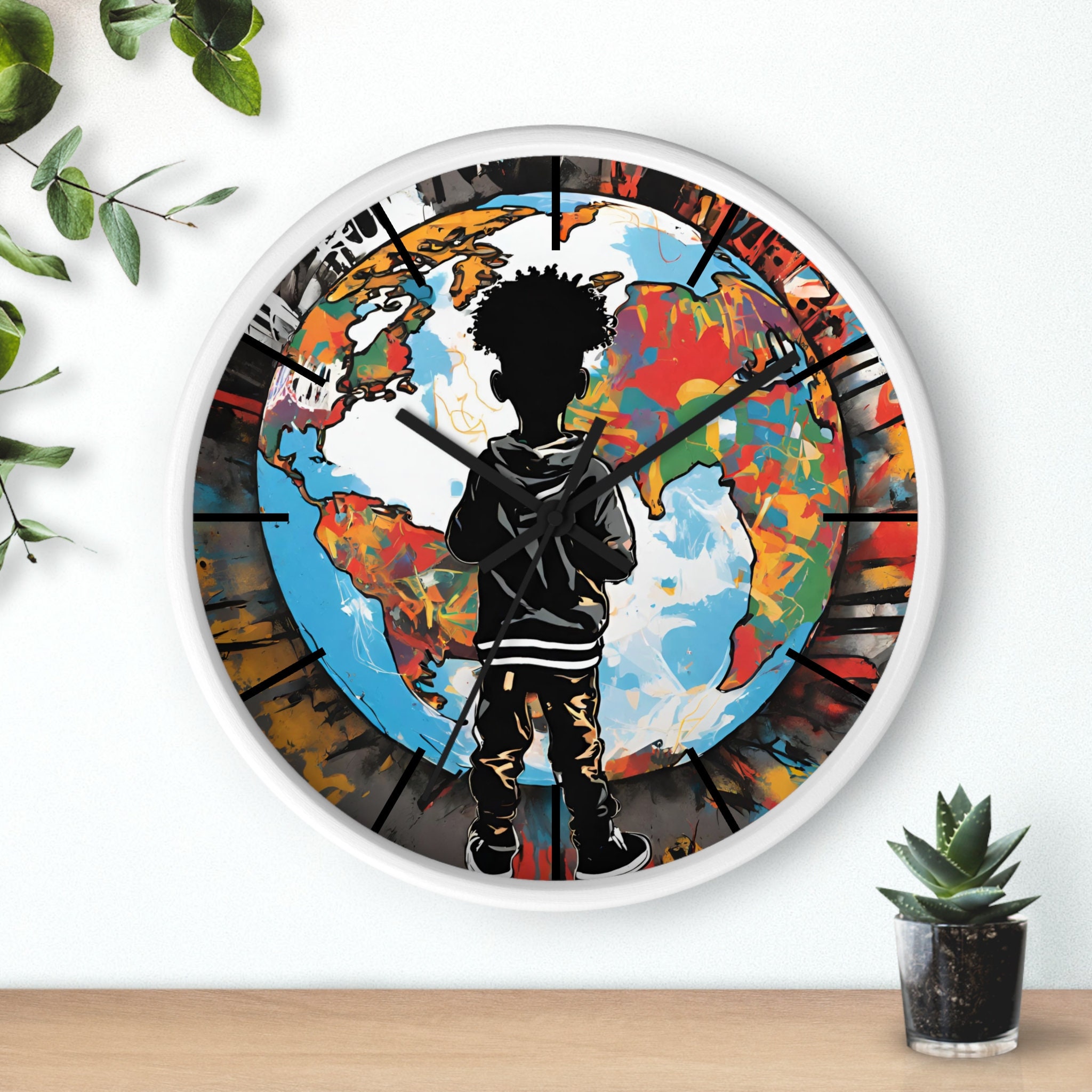 Create Your Clock, African Clock, Unique Home Decor, Black Student Gift ...