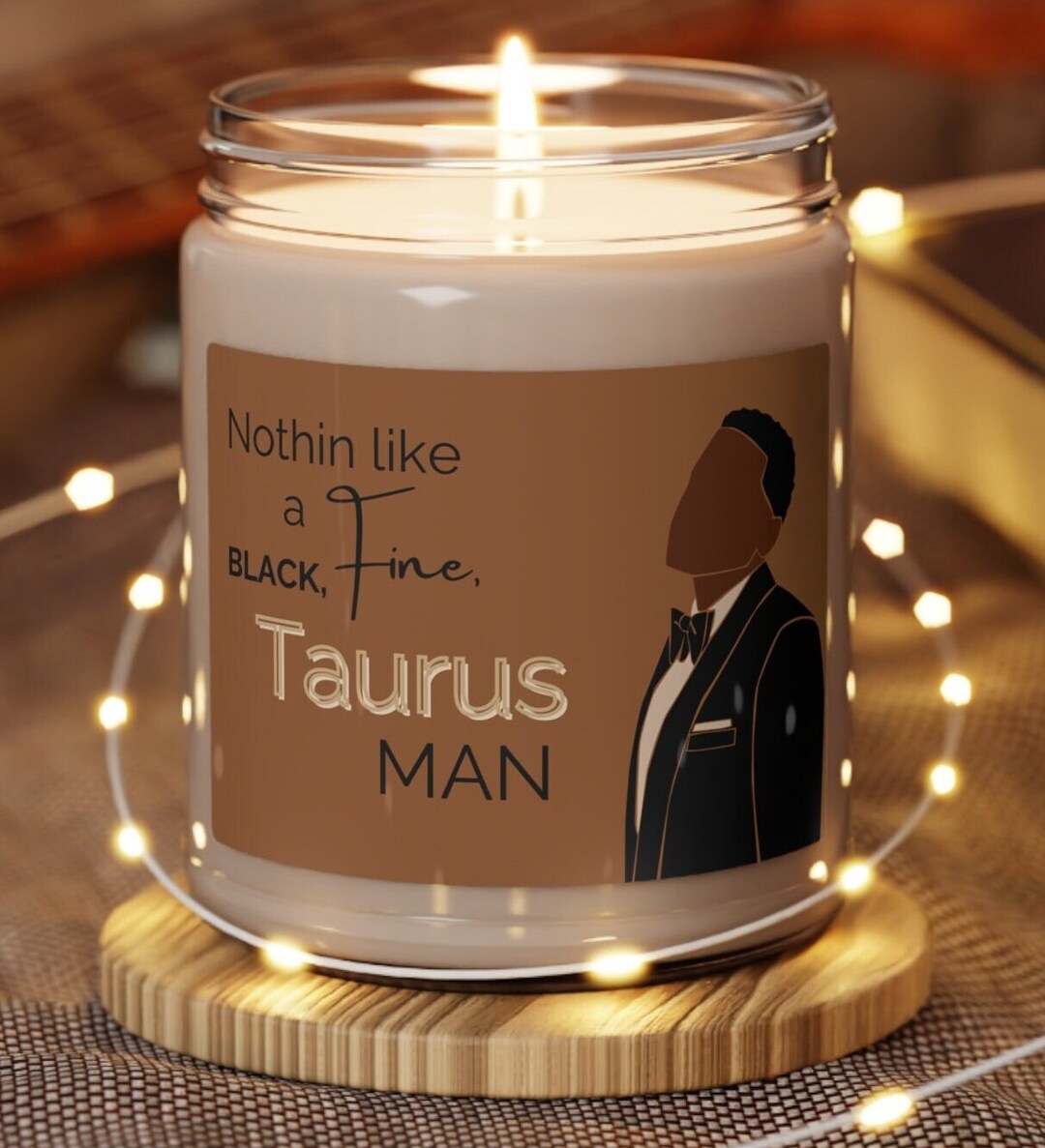 Fine Black Man Candle, African American Taurus Candle, Astrology Candle ...