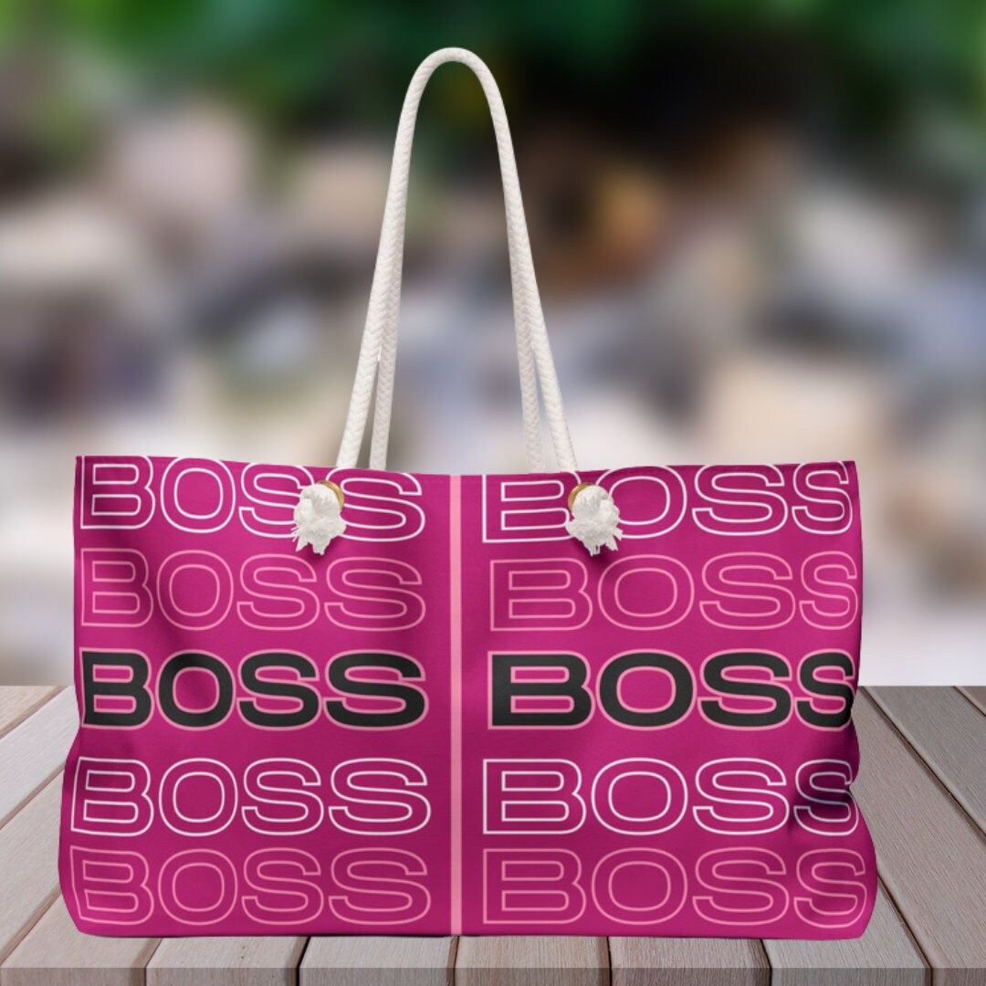 Boss Vibes, Weekender Bag for Women, Pink Weekend Bag, Boss Gift ...