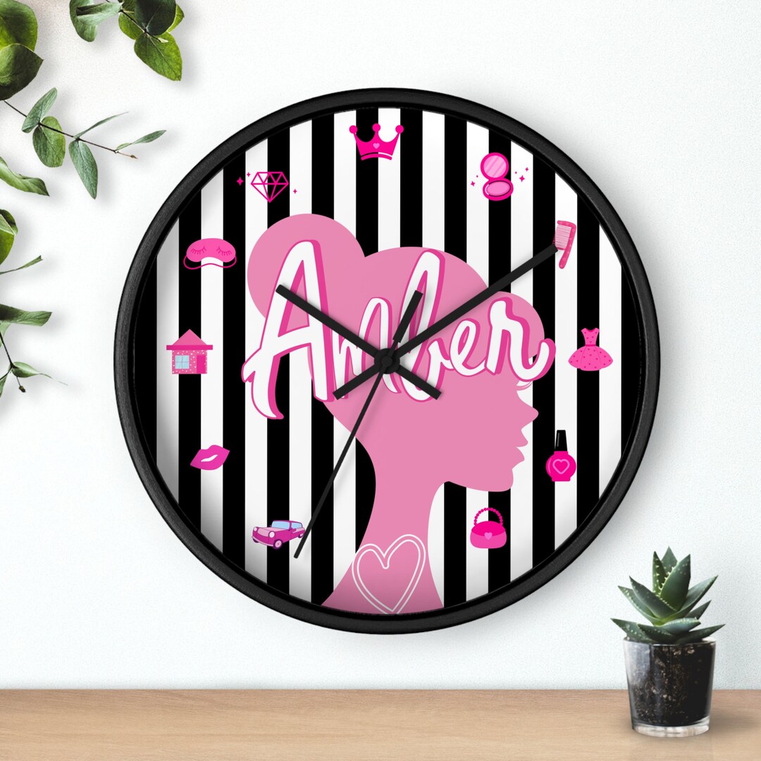 Create Your Clock, Barbie Clock, Barbie Inspired Gift, Custom Barbie ...