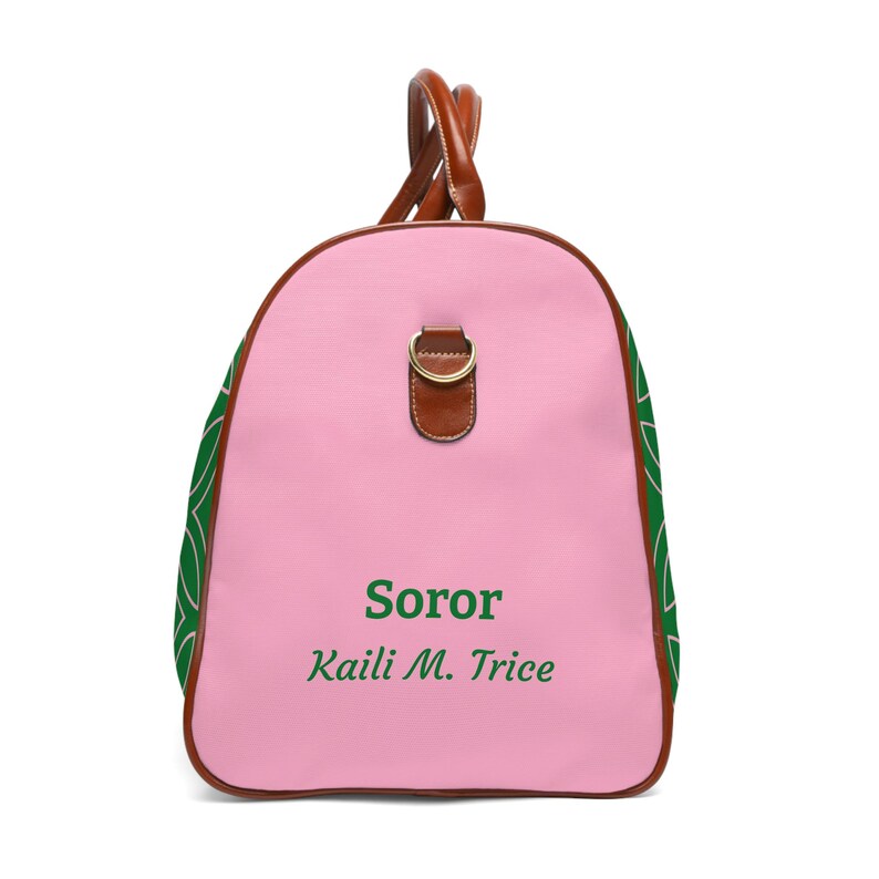 Viral Pearlified AKA Inspired Personalized Duffle Bag | Pink & Green ...