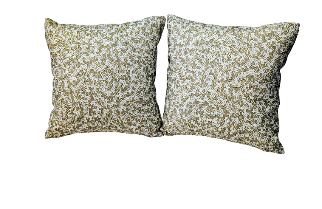 Sanderson Truffle Fabric With Beige and Cream Pattern Pillows - Etsy